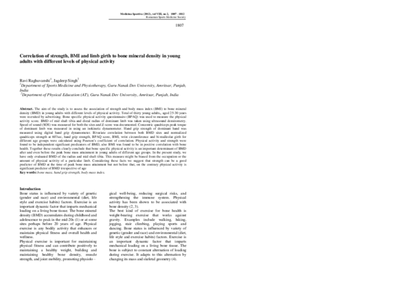 (PDF) Strength, BMI, and Activity's Impact on BMD