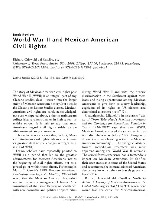 (PDF) World War II and Mexican American Civil Rights