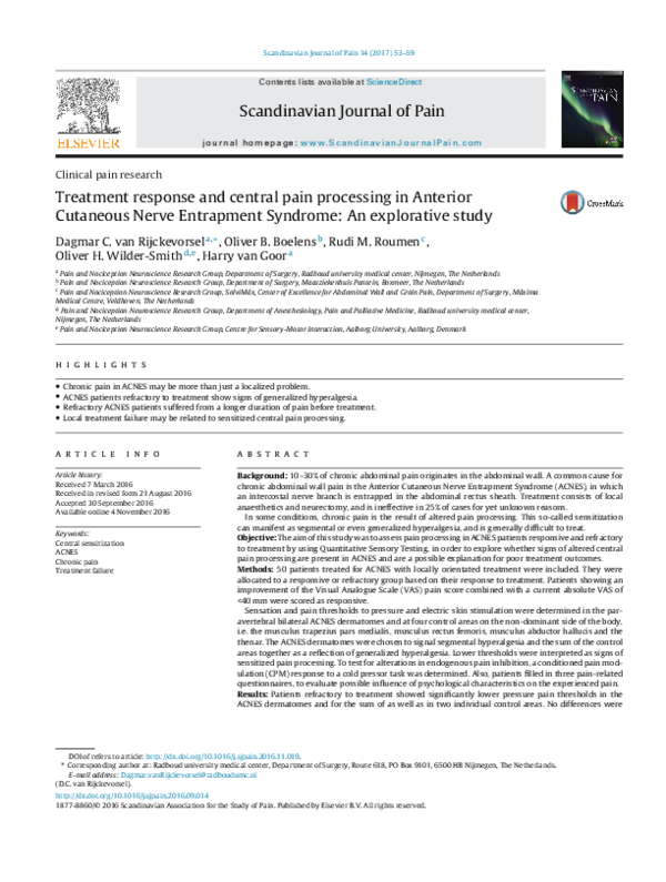 (PDF) Abdominal wall pain in pregnant women caused by thoracic lateral ...