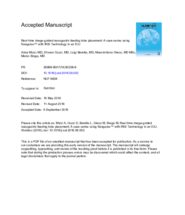 (PDF) Real-time image-guided nasogastric feeding tube placement: A case ...