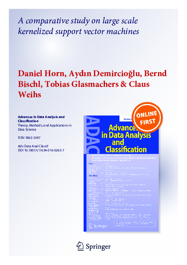 (PDF) A comparative study on large scale kernelized support vector machines