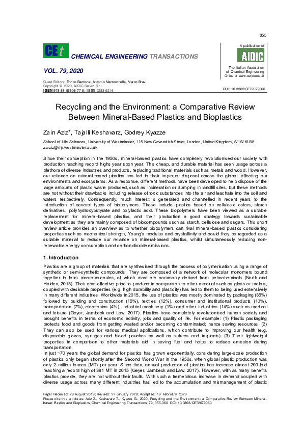 (PDF) Recycling and the Environment: a Comparative Review Between ...