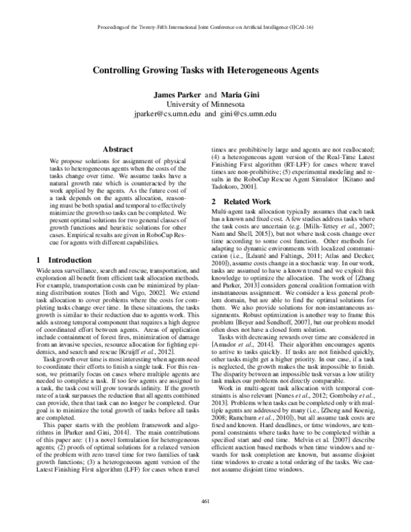 (PDF) Controlling Growing Tasks with Heterogeneous Agents