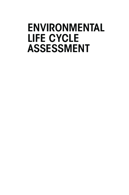 (PDF) Environmental Life Cycle Assessment