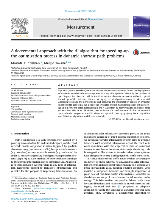 (PDF) A decremental approach with the A∗ algorithm for speeding-up the optimization process in ...
