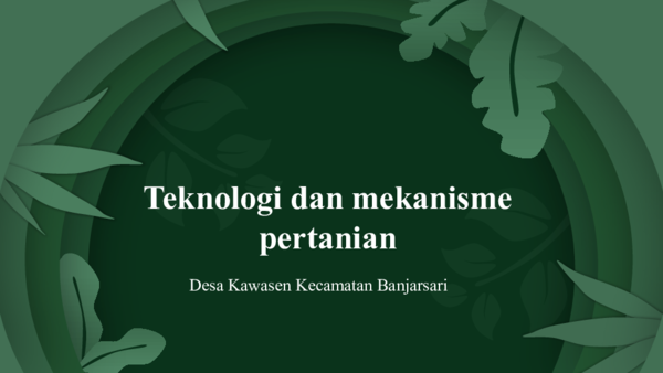(PPT) Tugas mekanisme pertanian