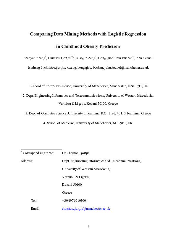 Pdf Comparing Data Mining Methods With Logistic Regression In 8580