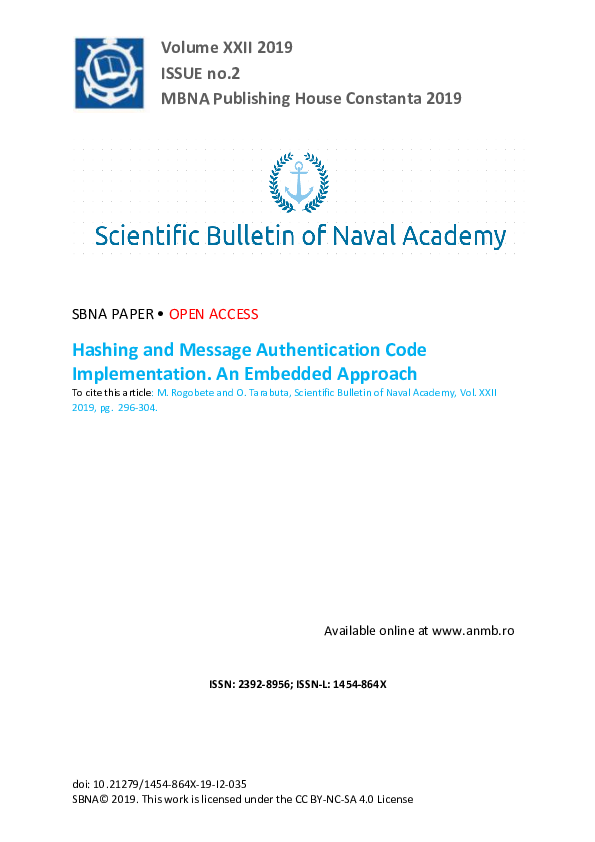 (PDF) Hashing and Message Authentication Code Implementation. An ...