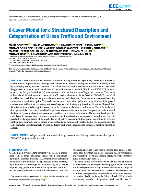 (PDF) 6-Layer Model for a Structured Description and Categorization of ...