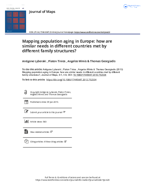 (PDF) Mapping population aging in Europe: how are similar needs in ...