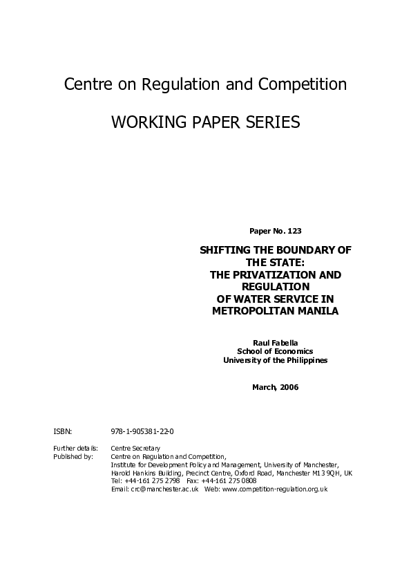 (PDF) Shifting the Boundary of the State: The Privatization and ...