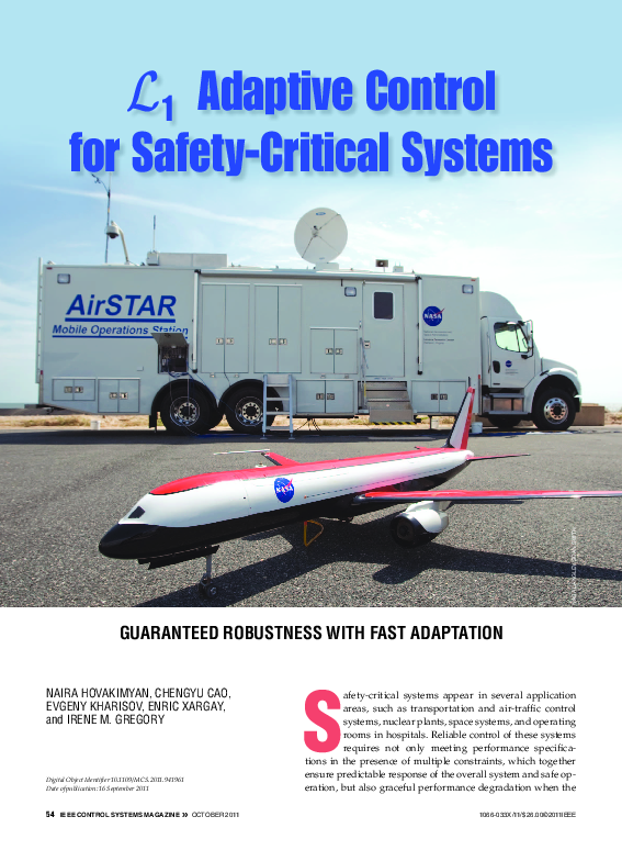 (PDF) L1 adaptive control for safety-critical systems