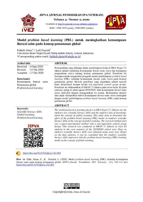 (PDF) Model problem based learning untuk meningkatkan kemampuan ...