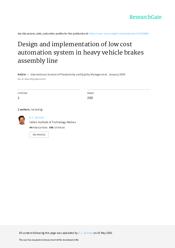 (PDF) Design and implementation of low cost automation system in heavy ...