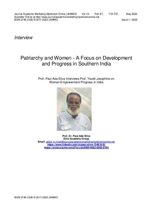 (PDF) Patriarchy and Women -A Focus on Development and Progress in ...