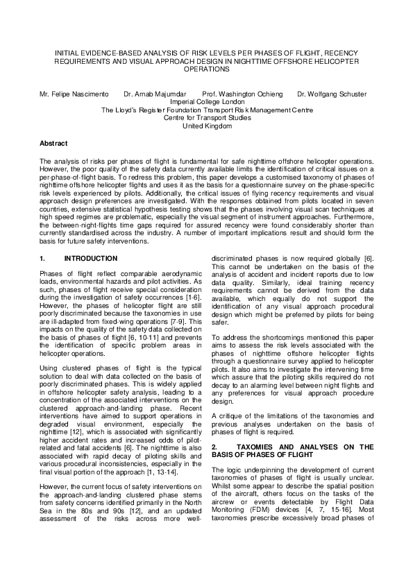 (PDF) Initial evidence-based analysis of risk levels per phases of ...