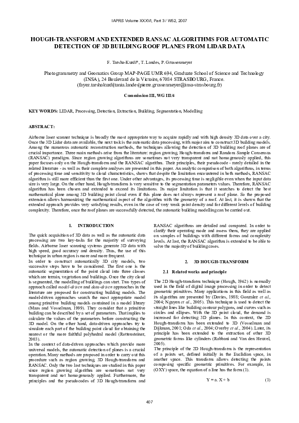 (PDF) Hough-transform and extended RANSAC algorithms for automatic ...