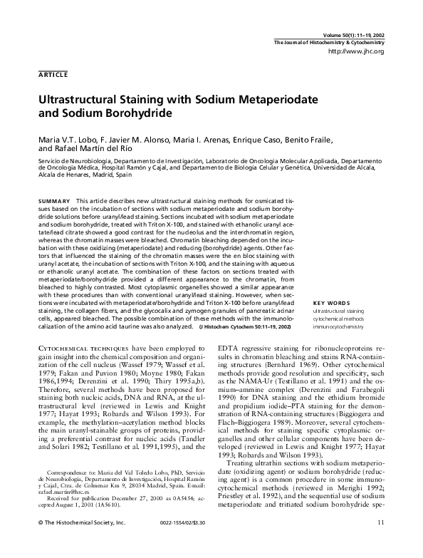 (PDF) Ultrastructural Staining with Sodium Metaperiodate and Sodium ...
