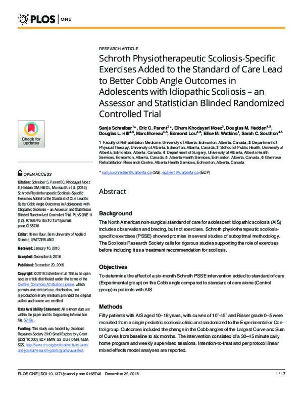 (PDF) Schroth Physiotherapeutic Scoliosis-Specific Exercises Added to ...