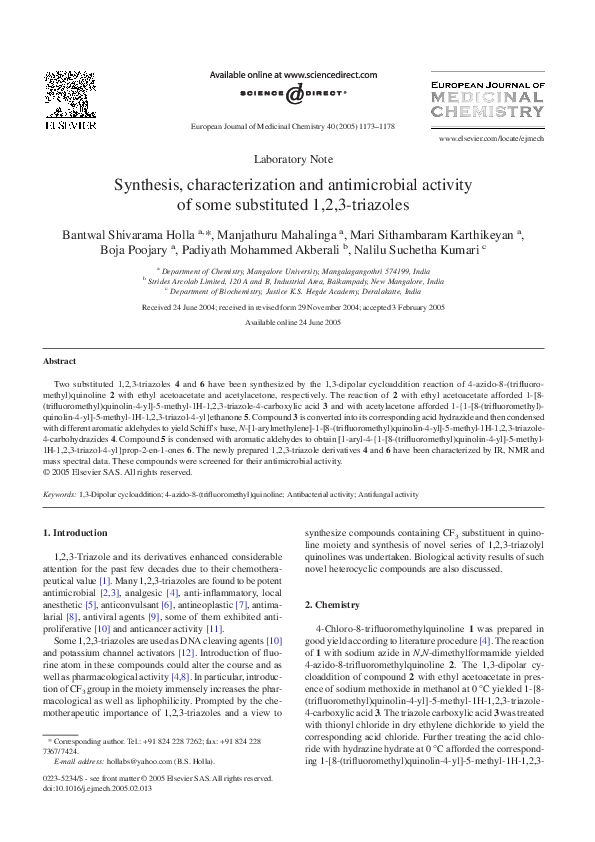 (PDF) Synthesis, Characterization and Antimicrobial Activity of Copper ...