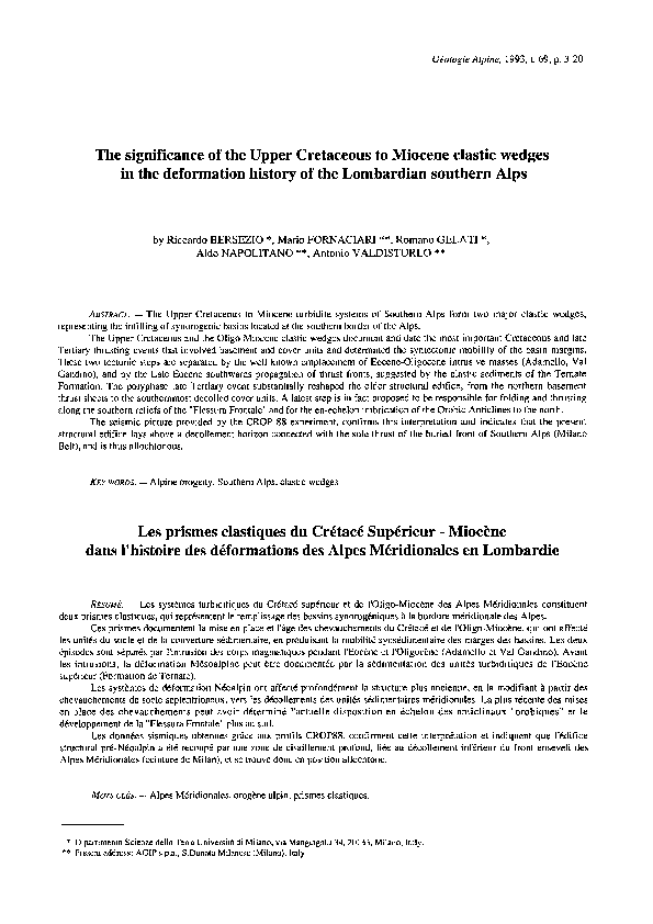 (PDF) The significance of the Upper Cretaceous to Miocene clastic ...