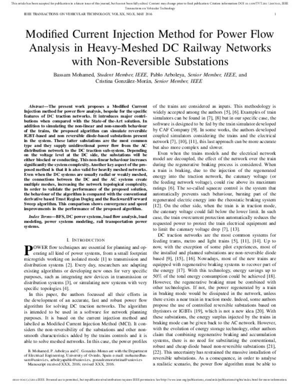 (PDF) Modified Current Injection Method for Power Flow Analysis in ...