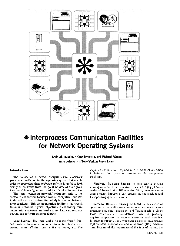 (PDF) Interprocess communication facilities for network operating systems
