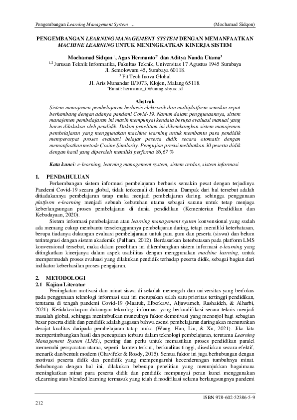 (PDF) Pengembangan Learning Management System Dengan Memanfaatkan ...