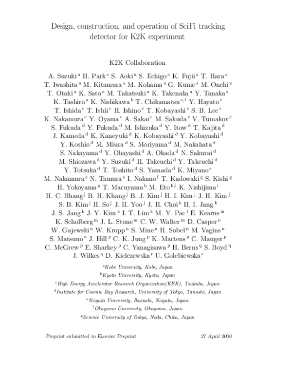 (PDF) Design, construction, and operation of SciFi tracking detector ...