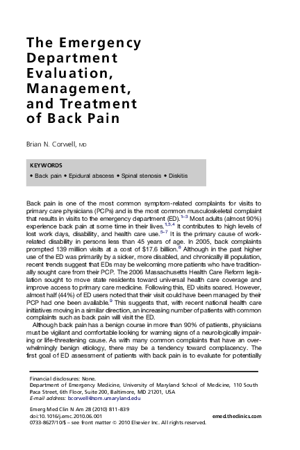 (PDF) The Emergency Department Evaluation, Management, and Treatment of ...