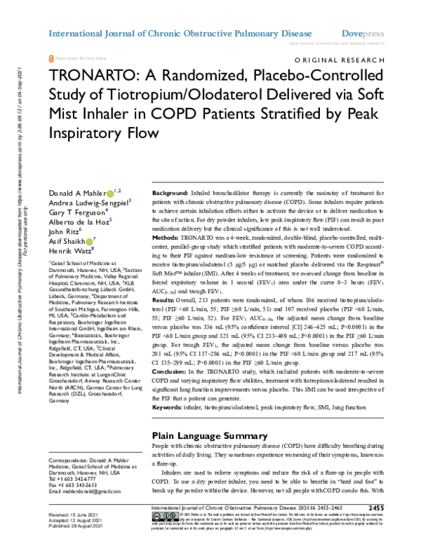 (PDF) TRONARTO: A Randomized, Placebo-Controlled Study of Tiotropium ...