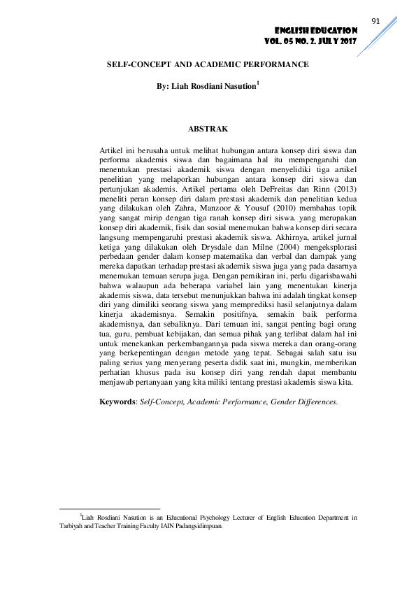 (PDF) Self-Concept and Academic Performance