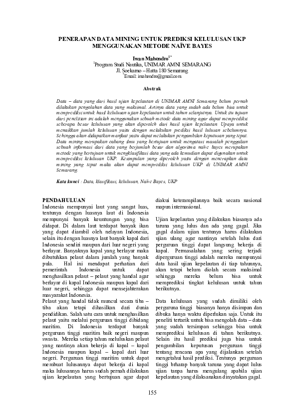 (PDF) Penerapan Data Mining untuk Prediksi Kelulusan UKP Menggunakan ...