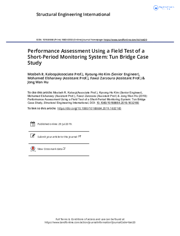 (PDF) Performance Assessment Using a Field Test of a Short-Period ...