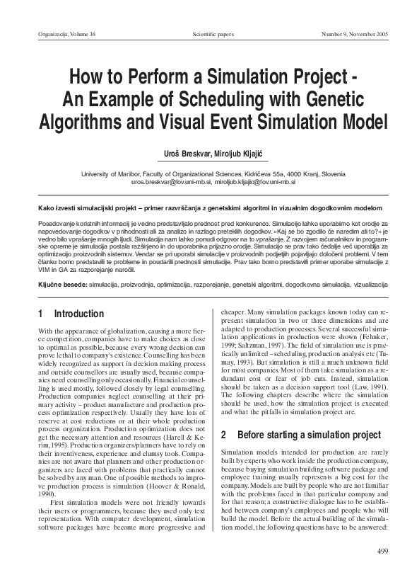 (PDF) How to Perform a Simulation Project - An Example of Scheduling ...