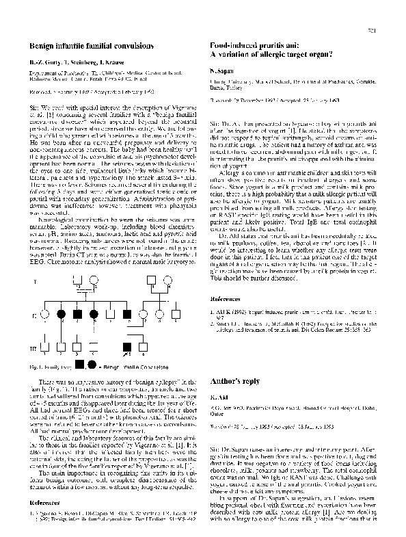 (PDF) Benign infantile familial convulsions
