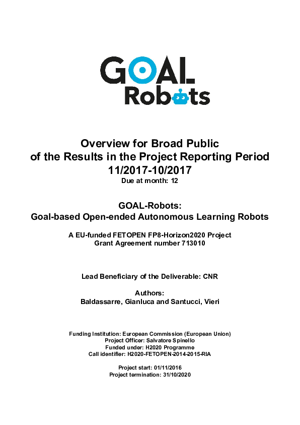 (PDF) GOAL-ROBOTS: Goal-Based Open-Ended Autonomous Learning Robots