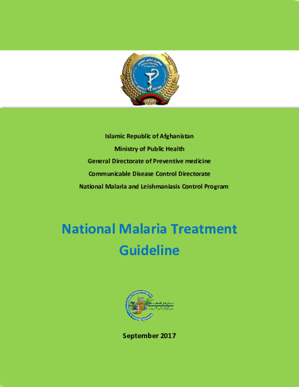 (PDF) National Malaria Treatment Guideline
