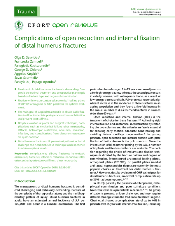 (PDF) Complications of open reduction and internal fixation of ankle ...