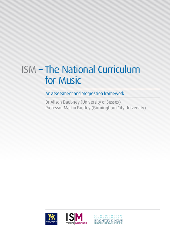 (PDF) The National Curriculum for Music: An assessment and progression ...