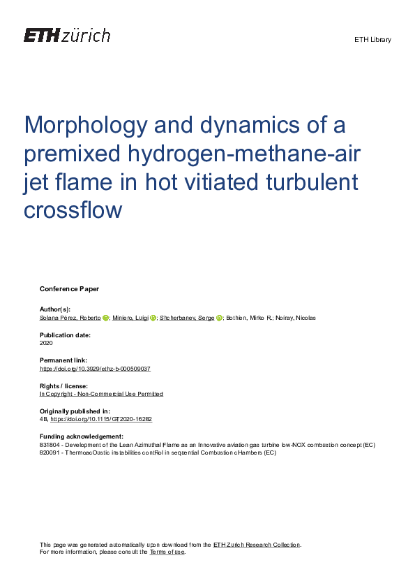 (PDF) Morphology and Dynamics of a Premixed Hydrogen-Methane-Air Jet Flame in Hot Vitiated ...