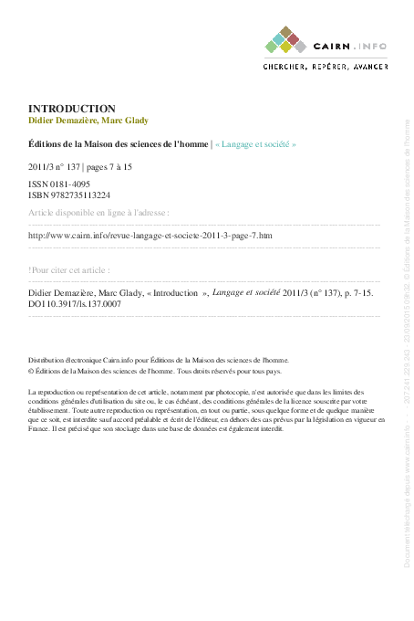 (PDF) Introduction - Les discours de l’accompagnement : nouvelles ...