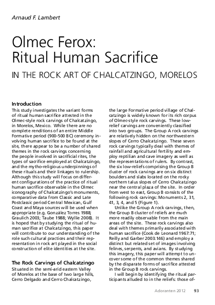 (PDF) Olmec Ferox: Ritual Human Sacrifice IN THE ROCK ART OF ...