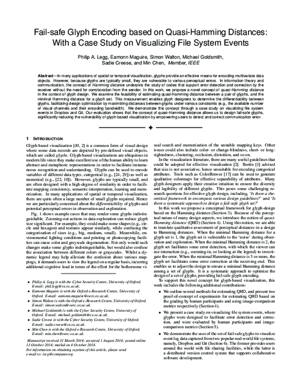 (PDF) Fail-safe Glyph Encoding based on Quasi-Hamming Distances: With a ...