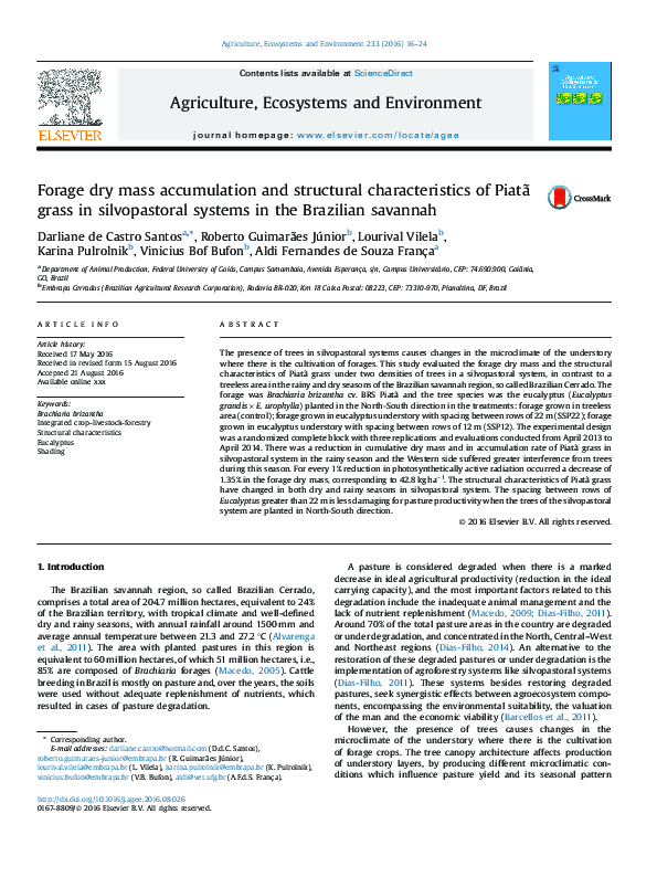 (PDF) Forage dry mass accumulation and structural characteristics of ...