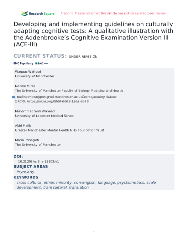 (PDF) Developing and implementing guidelines on culturally adapting ...