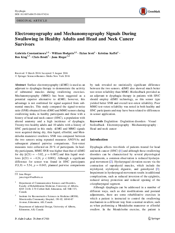(PDF) Electromyography and Mechanomyography Signals During Swallowing ...