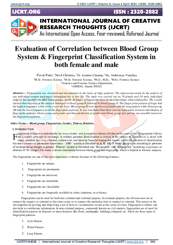 (PDF) Evaluation of Correlation between Blood Group System ...
