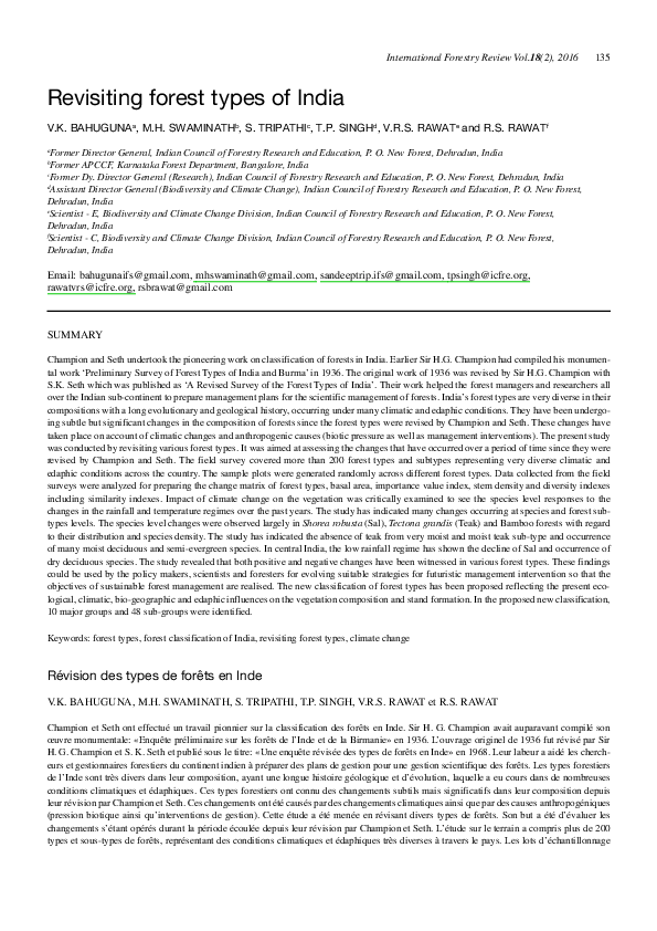 (PDF) Revisiting forest types of India