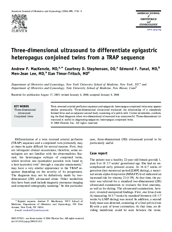(PDF) Three-dimensional ultrasound to differentiate epigastric ...
